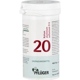 Pfl&uuml;ger&reg; Biochemie Pfl&uuml;ger 20 Kalium alumin.sulfur.D 6 Tab. 400 St