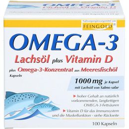 OMEGA-3 Lachs&ouml;l plus Vit.D plus Omega-3 Konz.Kps. 100 St