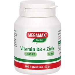 Vitamin D3 1.000 I.E.+Zink 10 mg Tabletten 100 St