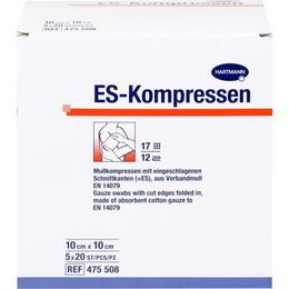 ES-KOMPRESSEN steril 10x10 cm Gro&szlig;packung 5X20 St
