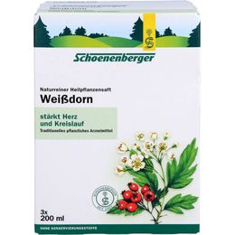 Salus Weissdorn Saft Schoenenberger Heilpflanzens&auml;fte 3X200 ml