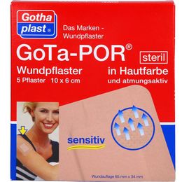 GOTA-POR Wundpflaster steril 60x100 mm hautfarben 5 St