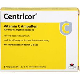W&Ouml;RWAG PHARMA Centricor Vitamin C Ampullen 100 mg/ml Inj.-Lsg. 5X5 ml