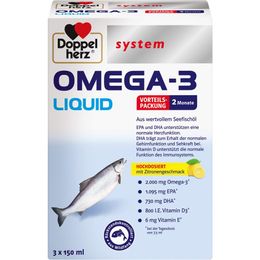 Queisser Doppelherz Omega-3 Liquid system 3X150 ml