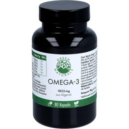 Heilpflanzenwohl GmbH Green Naturals Omega-3 Kapseln 1835 mg vegan+DHA 80 St