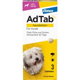 Adtab 112 mg Kautabletten f&uuml;r Hunde >2,5&mdash;5,5 kg 3 St