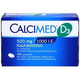 HERMES Arzneimittel Calcimed D3 500 mg/1000 I.E. Kautabletten 48 St