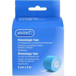 Alvita Kinesiologie Tape 5 cmx5 m blau 1 St