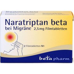 betapharm Naratriptan beta bei Migräne 2,5 mg Filmtabletten 2 St
