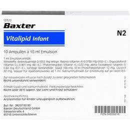Vitalipid Infant Emulsion zur Infusion Ampullen 10X10 ml