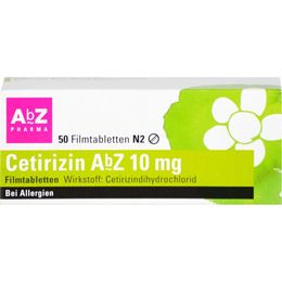 CETIRIZIN AbZ 10 mg Filmtabletten 50 Stück