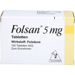 Folsan 5 mg Tabletten 100 St
