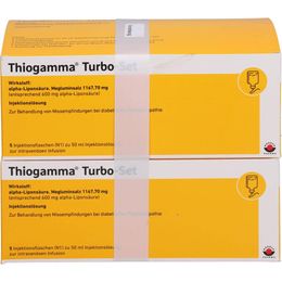 W&Ouml;RWAG PHARMA Thiogamma Turbo Set Injektionsflaschen 2X5X50 ml