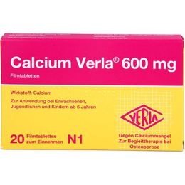 Verla-Pharm Arzneimittel GmbH & Co. KG Calcium Verla 600 mg Filmtabletten 20 St