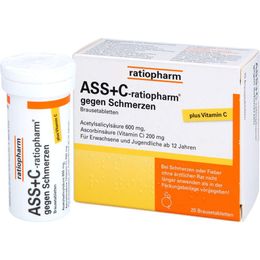 Ass + C-ratiopharm gegen Schmerzen Brausetabletten 20 St