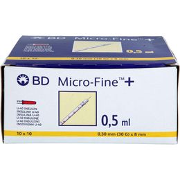 ACA M&uuml;ller Bd MICRO-FINE+ Insulinspr.0,5 ml U40 8 mm 100X0.5 ml