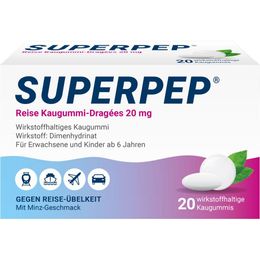 HERMES Arzneimittel Superpep Reise Kaugummi Dragees 20 mg 20 St
