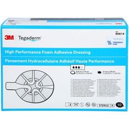 Fresenius Tegaderm Foam Adhesive Fk 6,9x7,6 cm oval 90614 10 St