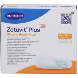 Paul Hartmann AG Zetuvit Plus Silicone Border steril oval 13x15,5cm 10 St