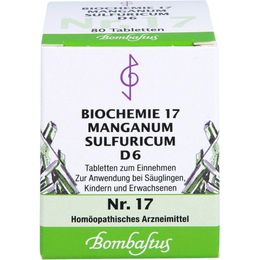 Bombastus Biochemie 17 Manganum sulfuricum D 6 Tabletten 80 St
