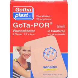 GOTA-POR Wundpflaster 5x7,2 cm steril hautfarben 5 St