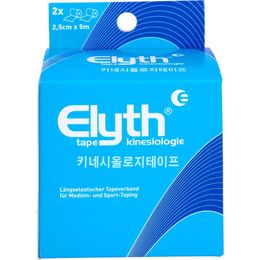Kinesiologie Tape Elyth 2,5 cmx5 m blau 2 St