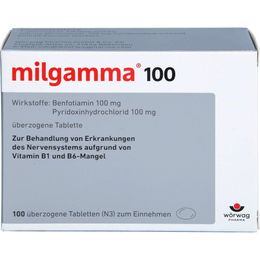 W&Ouml;RWAG PHARMA Milgamma 100 mg &uuml;berzogene Tabletten 100 St