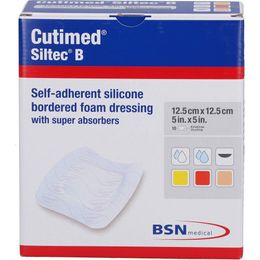 B2B Medical Cutimed Siltec B Schaumverb.12,5x12,5 cm m.Haftr. 10 St