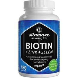 Vitamaze GmbH Biotin 10 mg hochdosiert+Zink+Selen Tabletten 480 St