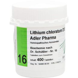 Biochemie Adler 16 Lithium chloratum D 12 Tabl. 400 St