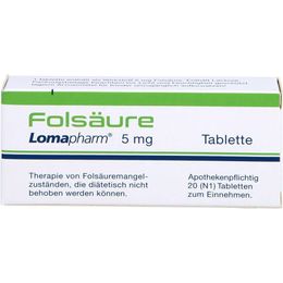 Fols&auml;ure Lomapharm 5 mg Tabletten 20 St