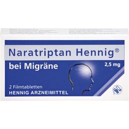 Naratriptan Hennig bei Migr&auml;ne 2,5 mg Filmtabl. 2 St