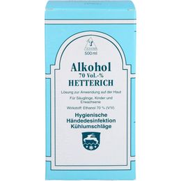 Alkohol 70% V/V Hetterich 500 ml