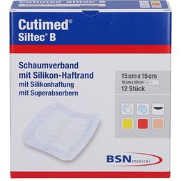 BSN Cutimed Siltec B Schaumverb.15x15 cm m.Haftr. 12 St