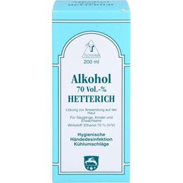 Alkohol 70% V/V Hetterich 200 ml