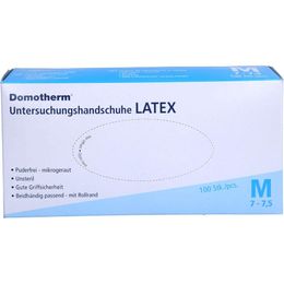 Domotherm Unt.Handschuhe Latex unsteril pf M wei&szlig; 100 St