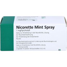 EurimPharm Arzneimittel Nicorette Mint Spray 1 mg/Spr&uuml;hsto&szlig; 2 St