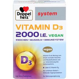 Queisser Doppelherz Vitamin D3 2000 I.E. vegan system Tabl. 120 St