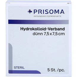 HYDROKOLLOID-Verband d&uuml;nn 7,5x7,5 cm 5 St