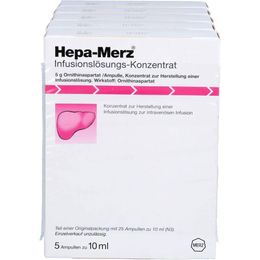 HEPA-MERZ Infusionsl&ouml;sungs-Konzentrat Ampullen 25X10 ml