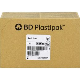 Bd Plastipak Tuberkulinspr.1 ml o.Kan&uuml;le 120X1 ml
