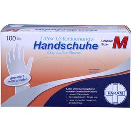 PARAM Handschuhe Einmal Latex gepudert M 100 St