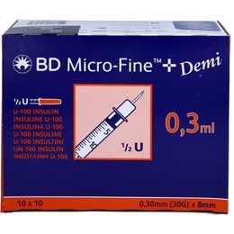 EurimPharm Arzneimittel Bd MICRO-FINE+ Insulinspr.0,3 ml U100 0,3x8 mm 100 St