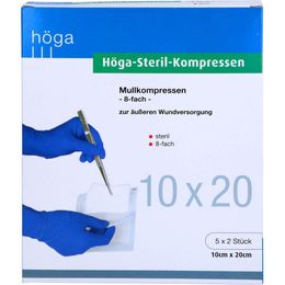 H&Ouml;GA-KOMPRESSEN 10x20 cm steril 8fach 5X2 St