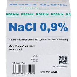 B.Braun Kochsalzl&ouml;sung 0,9% Miniplasco connect 20X10 ml
