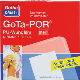 GOTA-POR Pu Wundfilm 10x6 cm steril Pflaster 5 St