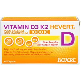 Vitamin D3 K2 Hevert+Calcium u.Magnes.1000 Ie Kps. 60 St