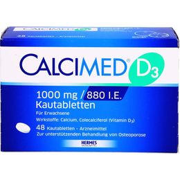HERMES Arzneimittel Calcimed D3 1000 mg/880 I.E. Kautabletten 48 St