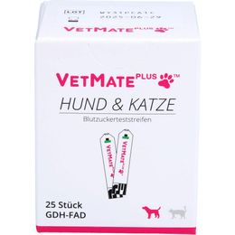 Vetmate Plus Blutzuckerteststreifen Hund+Katze 25 St