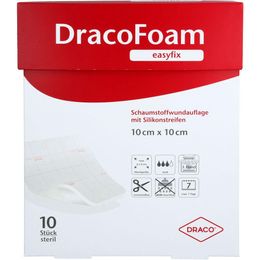 Dracofoam easyfix Schaumstoff Wundauflage 10x10 cm 10 St